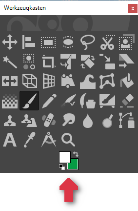 Farbe in GIMP ändern HTML Farbnamen und Notation nutzen